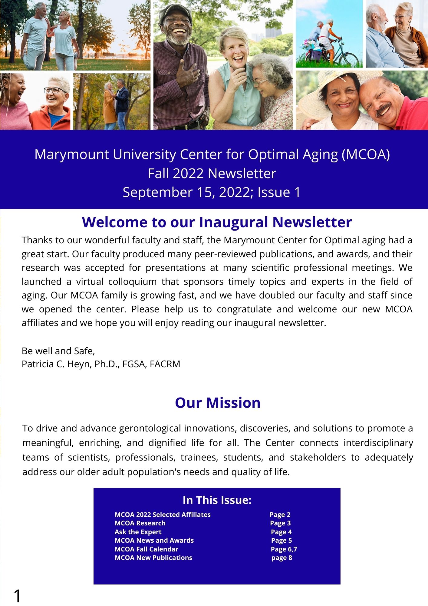 MCOA Spring Newsletter - Marymount University